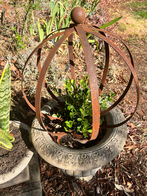 Rust Topiary Ball Trainer - Large - Faeren Designs