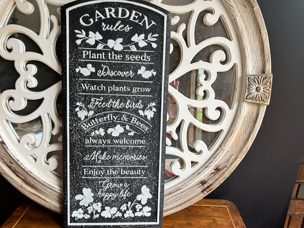 Garden Rules Wall Sign - Faeren Designs