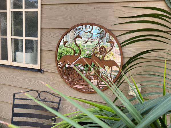 Flamingo Wall Mirror Rust - Faeren Designs