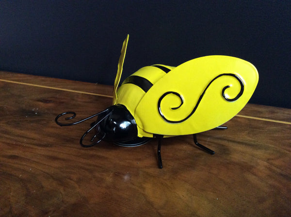 Metal Yellow large Bee - Faeren Designs